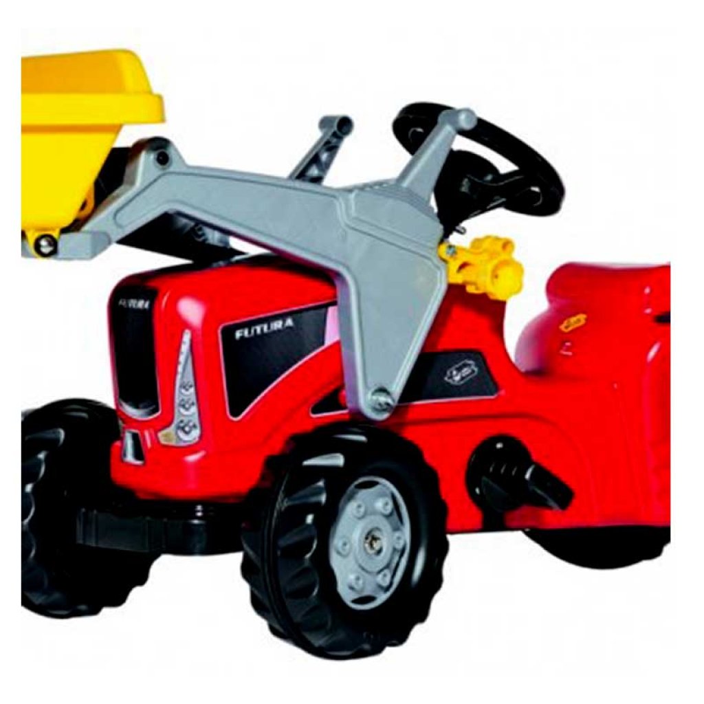 Rolly Kiddy Futura pedálos markolós traktor, piros - Lurkó Glóbusz